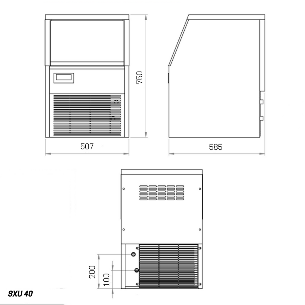 SXU Self Contained Ice Cuber | Stuart Ice Makers – Heatlie BBQs